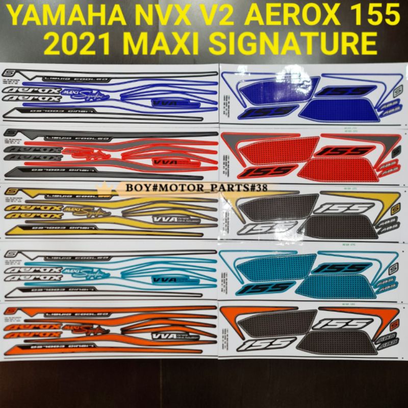 YAMAHA NVX 155 V2 / AEROX V2 INDONESIA 2021 BODY STICKER ( 25 ) MAXI ...