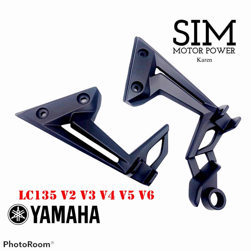 LC135 V2 V3 V4 V5 V6 V7 REAR FOOTREST BRACKET MATT BLACK HITAM YAMAHA LC BELAKANG PEMIJAK MIJAK ...
