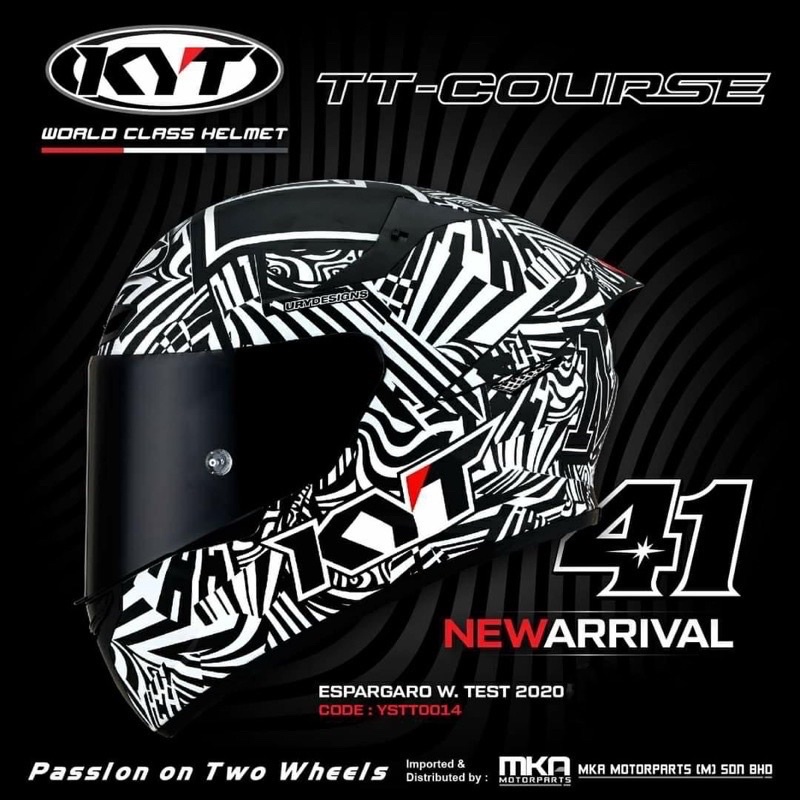 ORIGINAL KYT HELMET KYT FULLFACE TT COURSE ESPARGARO W. WINTER TEST ...