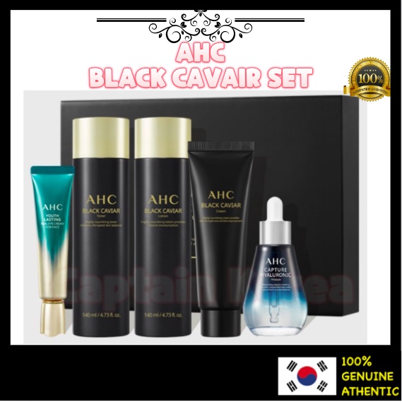 [AHC] Caviar Youth Skin care set new arrival - Black Caviar toner 140ml ...