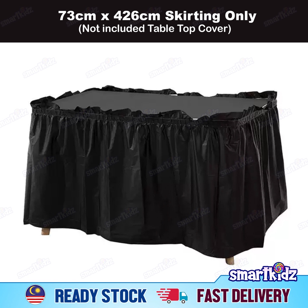 [1pcs] PEVA Disposable Party Table Skirting | Meja Birthday Festival ...