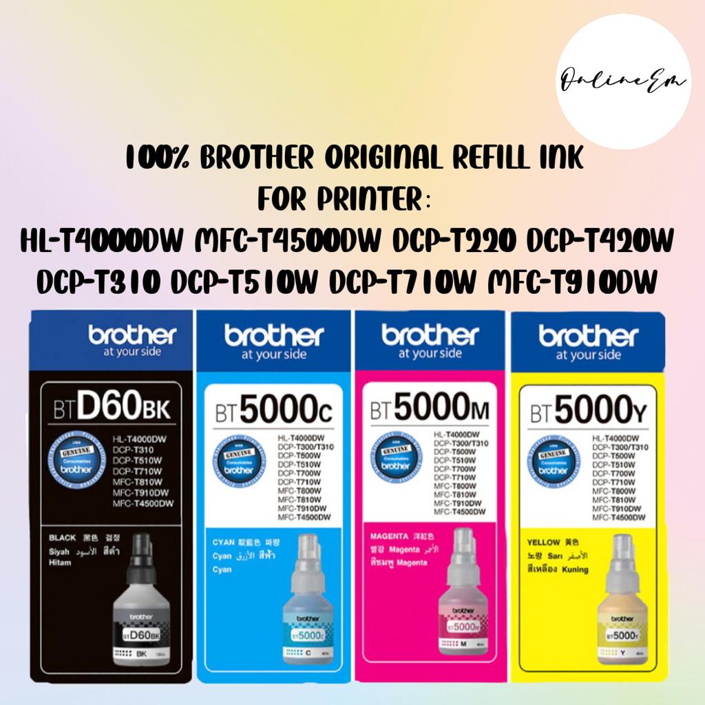 Brother Original Refill Ink bottle BTD60BK BT5000C BT5000M BT5000Y ...