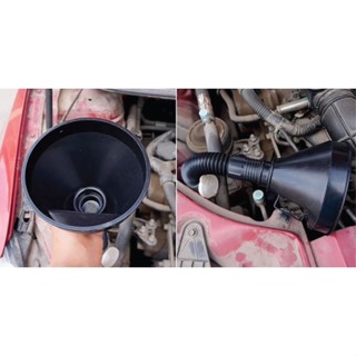 PVC FUNNEL WITH FLEXIBLE HOSE AND SPOUT PETROL OIL FLUID WATER CORONG ...