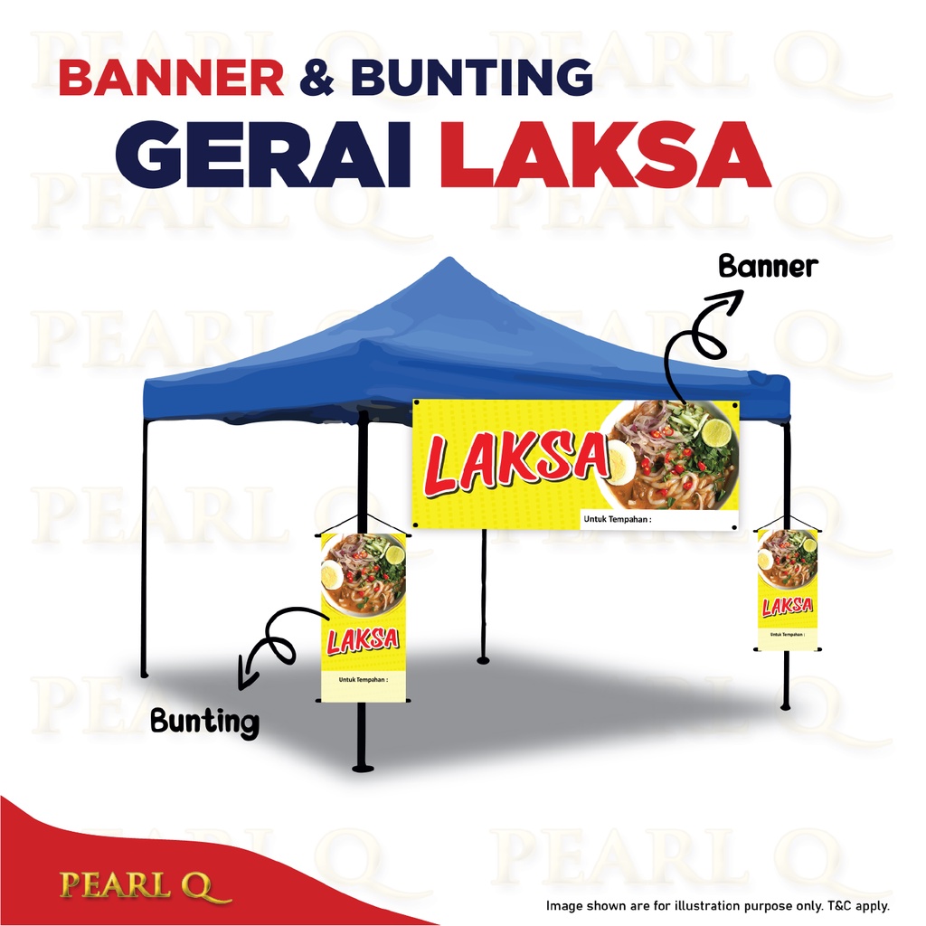 Banner Gerai Makanan Laksa Pasar Malam Bunting Bazaar Ramadhan Bihun ...