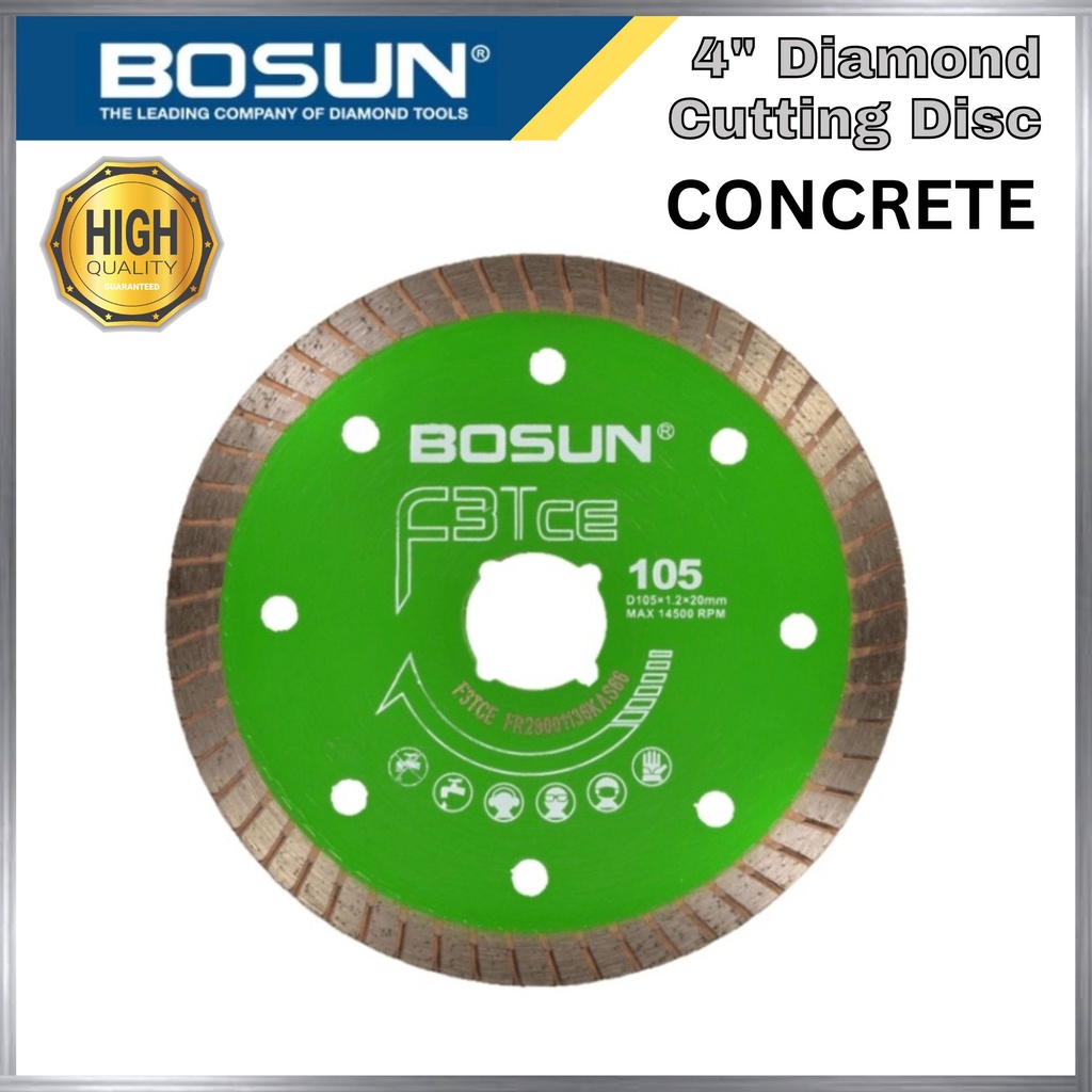BOSUN F3TCE Diamond Blade Tile Cutter Tools (4") | Shopee Malaysia