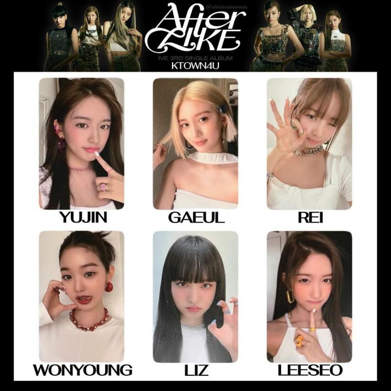 IVE After Like Ktown4u K4 POB Photocard Wonyoung Yujin Liz Rei Gaeul Leeseo | Shopee Malaysia