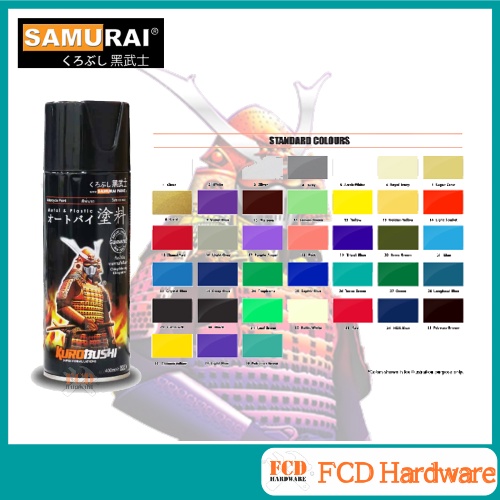 SAMURAI Standard Colours Spray Paint Aerosol Cat Spray Tin Samurai | Shopee Malaysia