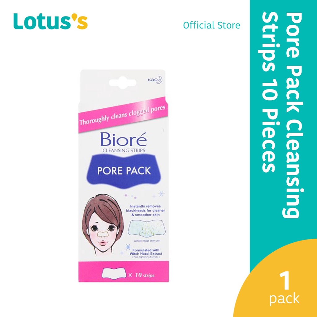 Biore Pore Pack Cleansing Strips 10 Pieces | Shopee Malaysia