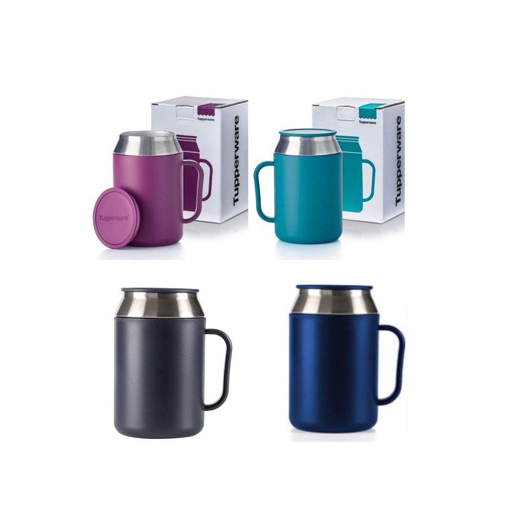 Tupperware Insulated Mug 400ml ( Purple / Grey / Turquoise / Blue ...