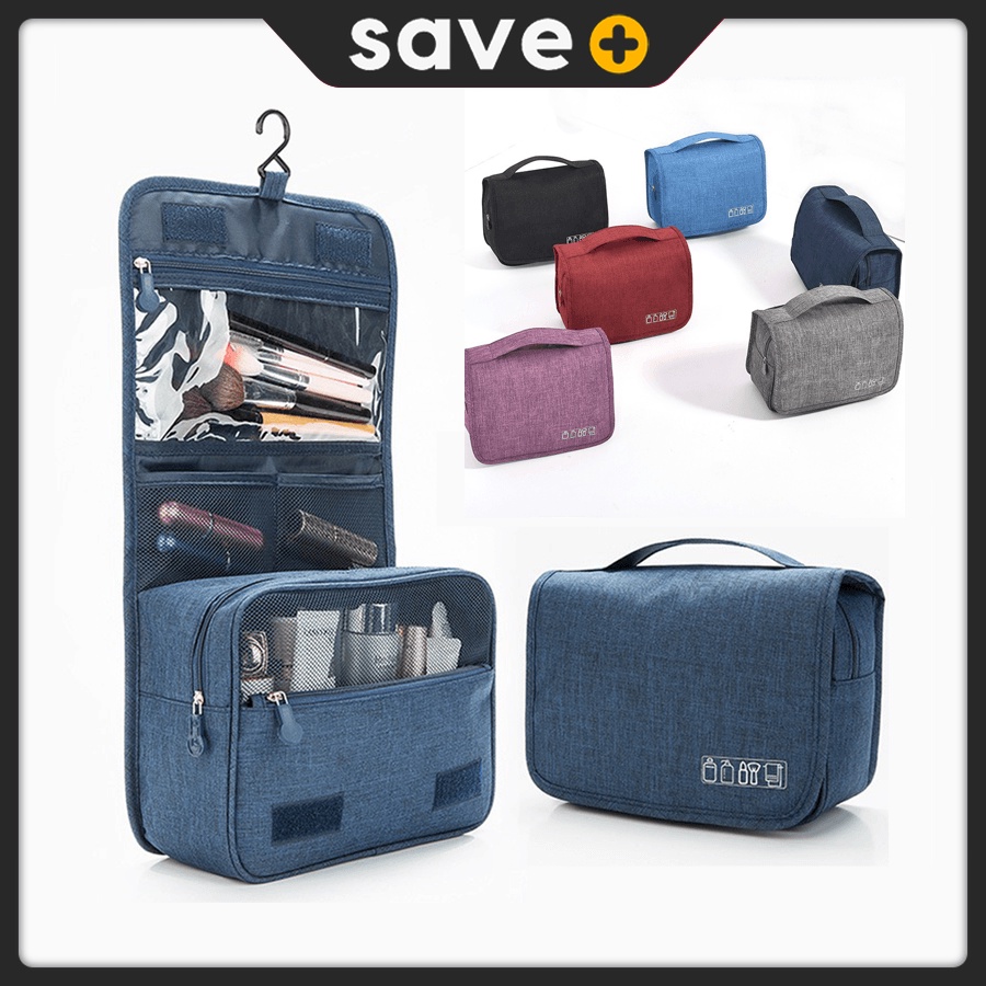 SAVE Travel Toiletry Bag Organizer Hanging Bag Portable Toiletries Makeup Cosmetic Bag Pouch ...