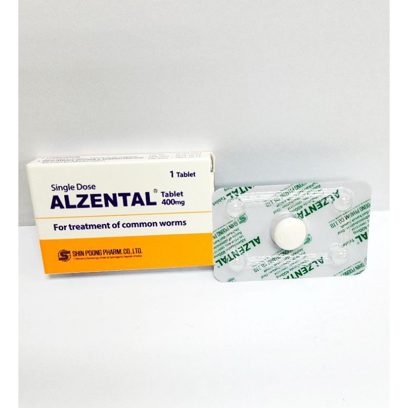 ALZENTAL TABLET 400MG 1S [FOR TREATMENT OF COMMON WORMS] | Shopee Malaysia