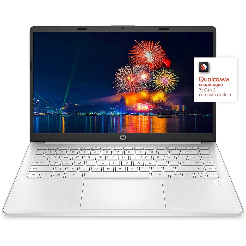 HP 14-ed0010nr, Qualcomm Snapdragon 7c Processor, 8 GB RAM, 128 GB eMMC ...