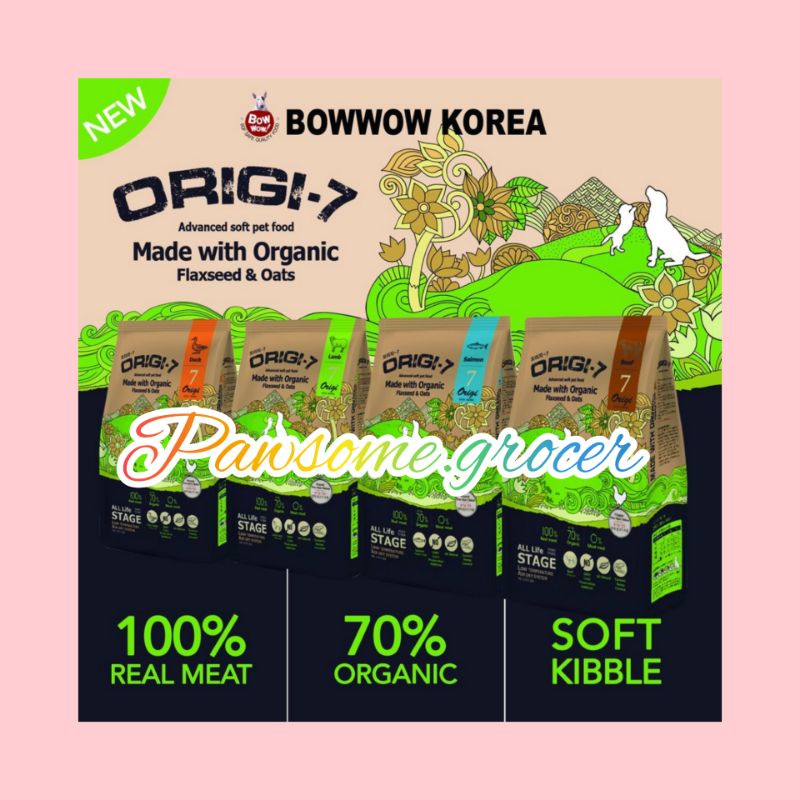 BOW WOW ORIGI-7 Advanced Soft Organic Dog Food All Life Stage Duck/Lamb ...