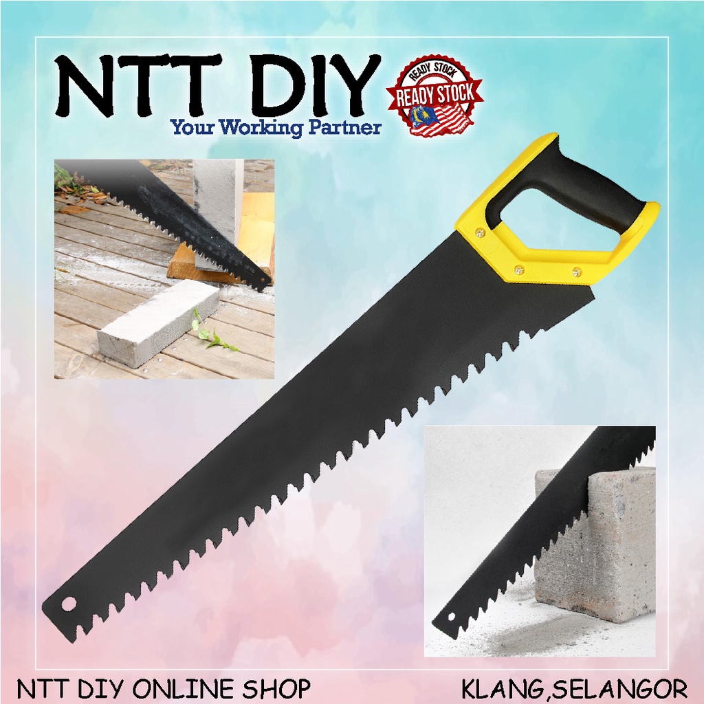 NTT DIY 24" Light Weight Block Hand Saw Stone Cutter Concrete Saw ...