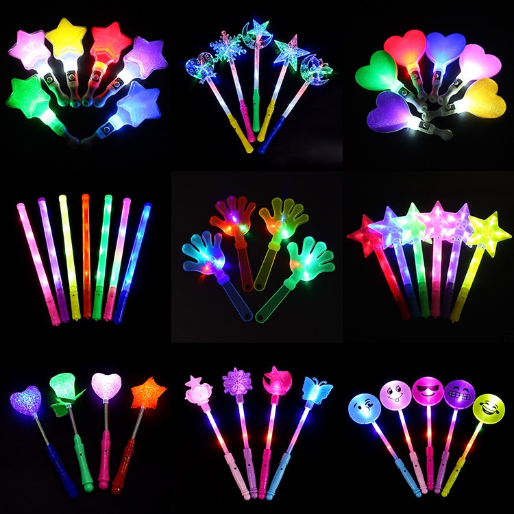 Colorful magic wand concert light stick star love glow stick flashing ...