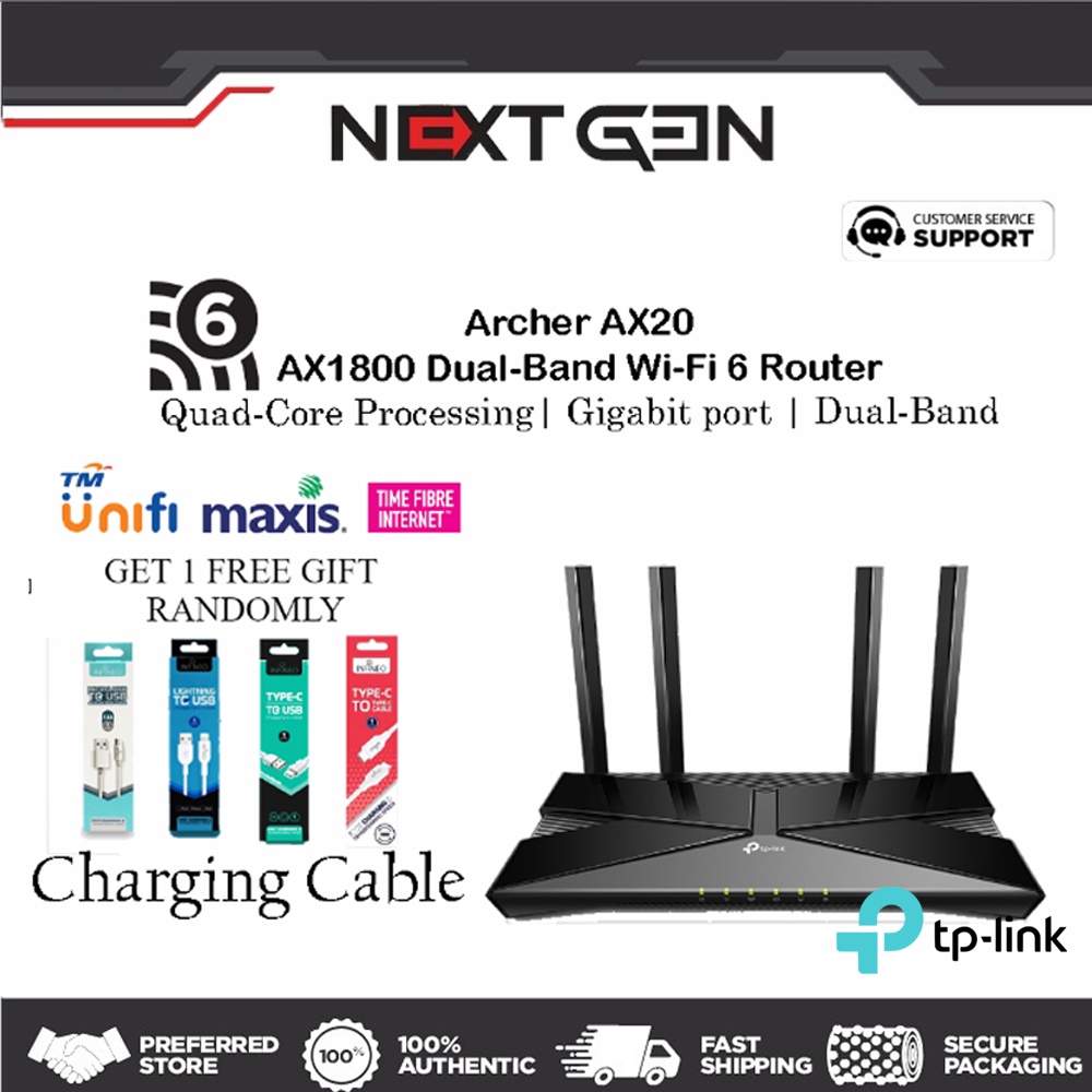🔥WIFI 6 ROUTER🔥TP-LINK Archer AX20 /ARCHER AX23 WIFI 6 Gigabit Wireless ...