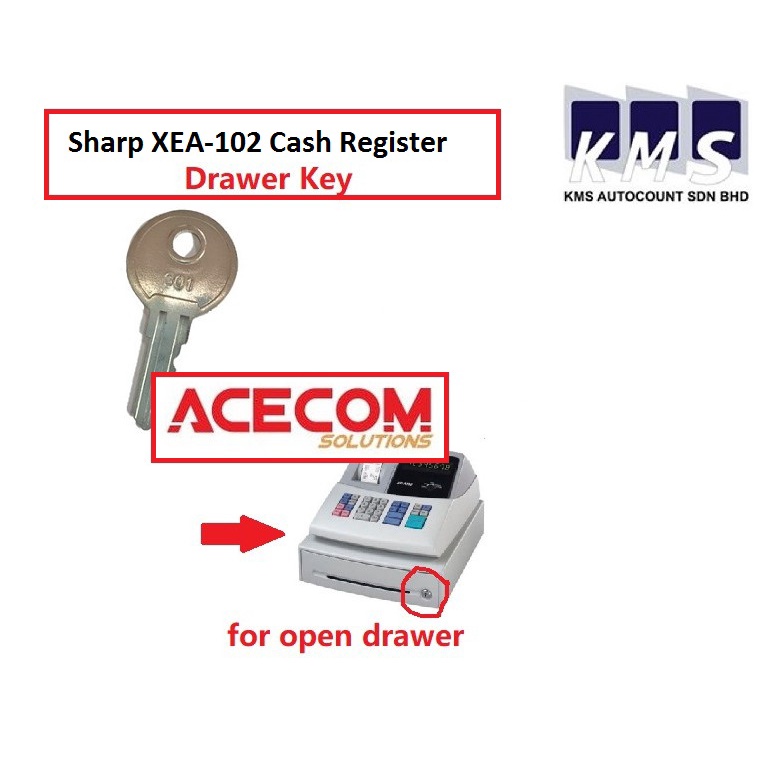 (READY STOCK) ORIGINAL DRAWER KEY KUNCI LACI FOR SHARP XE-A102 XEA102 ...