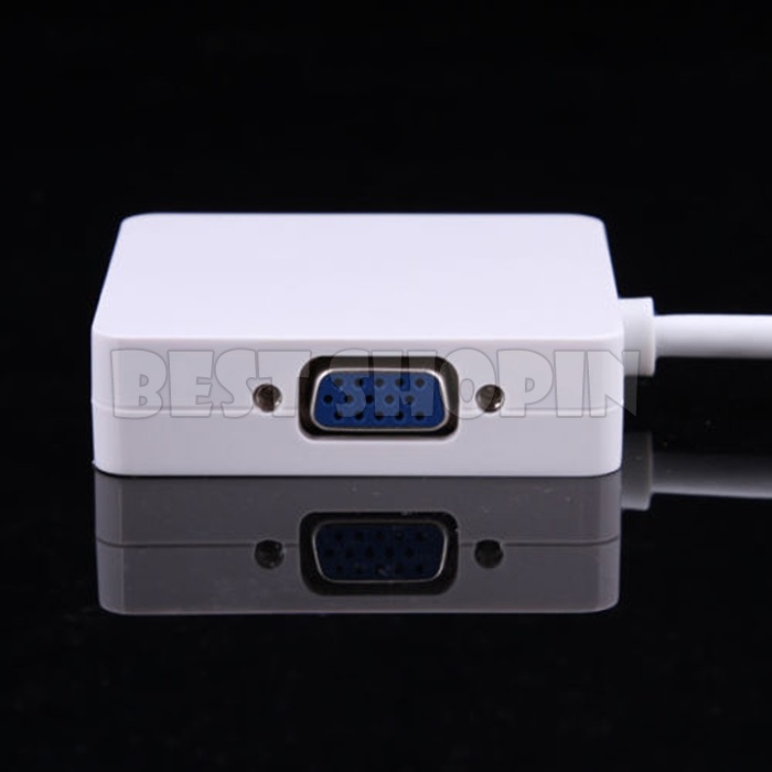 3 in 1 Thunderbolt Mini DP Port to HDMI VGA DVI (Square) | Shopee Malaysia