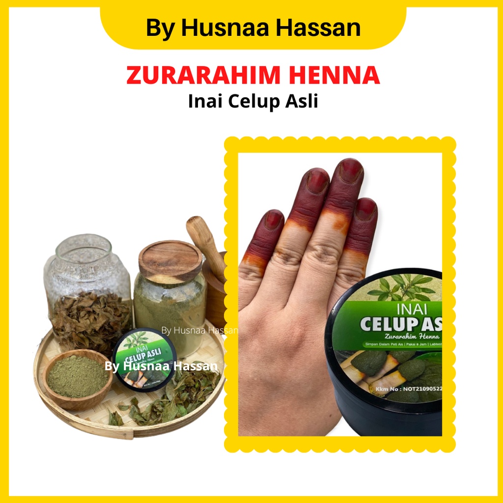 ZURARAHIM HENNA Inai Celup Daun Asli Natural (Serbuk & Ready Made ...