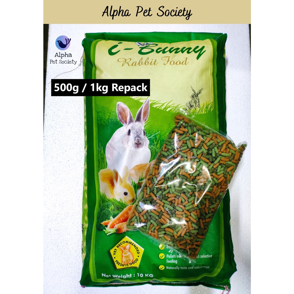 [Repack 500g/1kg] i-Bunny Rabbit & Guinea Food Makanan Arnab Murah ...