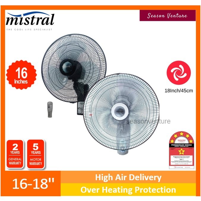 Mistral (16"/18") Wall Fan | MWF16R MWF1882 MWF1890 (Kipas Dinding 风扇 ...