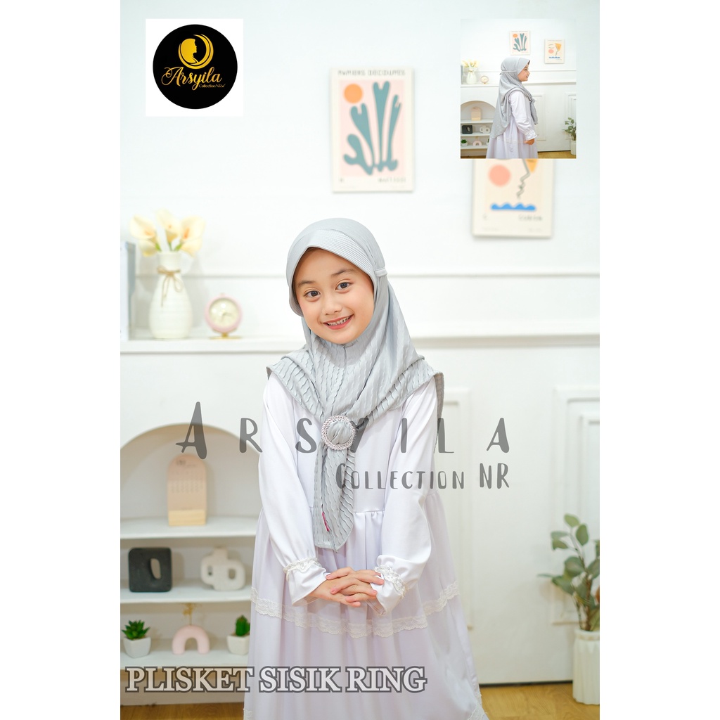 Children's hijab Plisket RING SCALES instant children's hijab Plisket ...