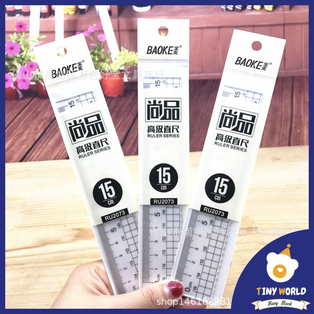 Simple Transparent Ruler 15cm Ruler Pembaris 15cm Straight Ruler ...