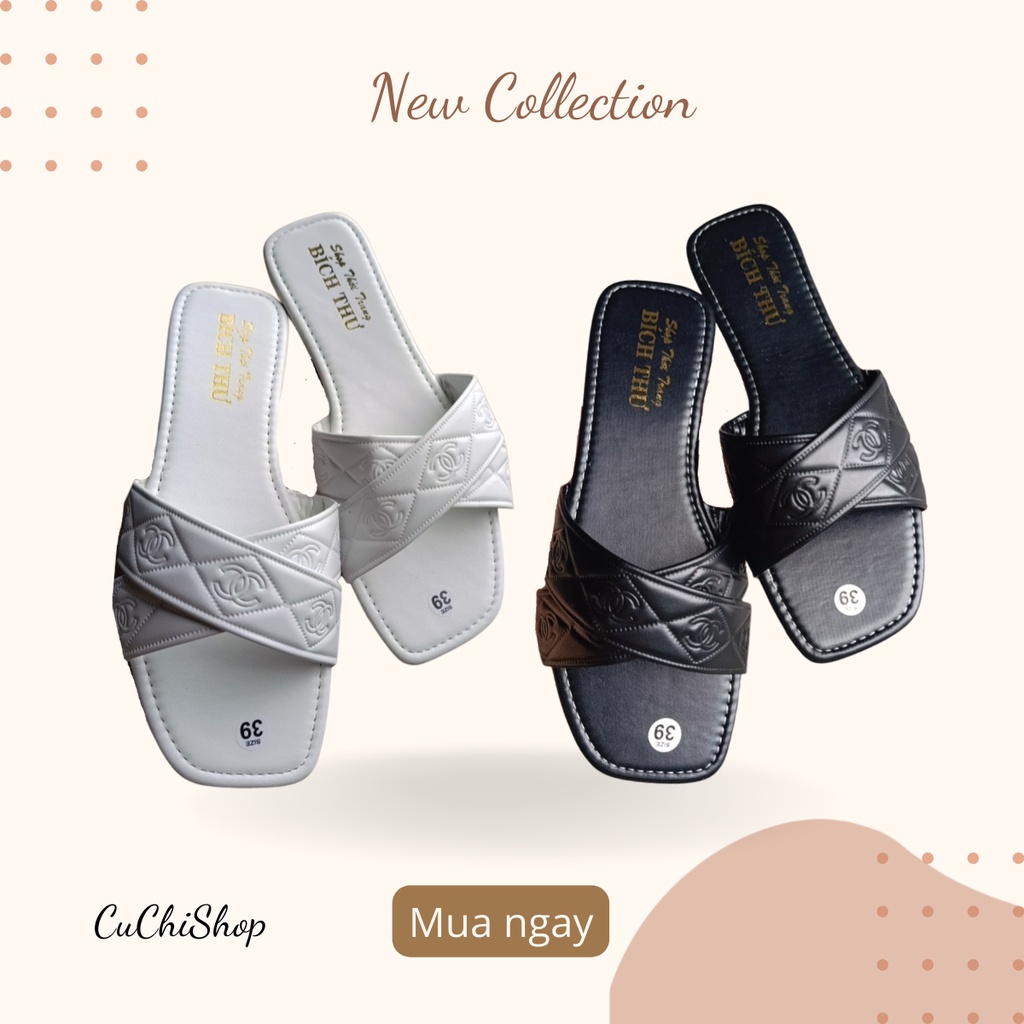 Square-toed flat sandals with crisscross straps, extremely easy to wear ...