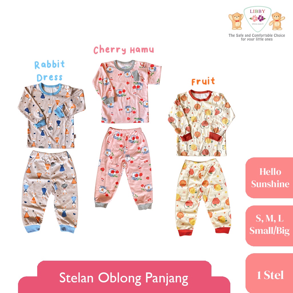 LIBBY Hello Sunshine Print Long T-shirt Suit (1 set) | Shopee Malaysia
