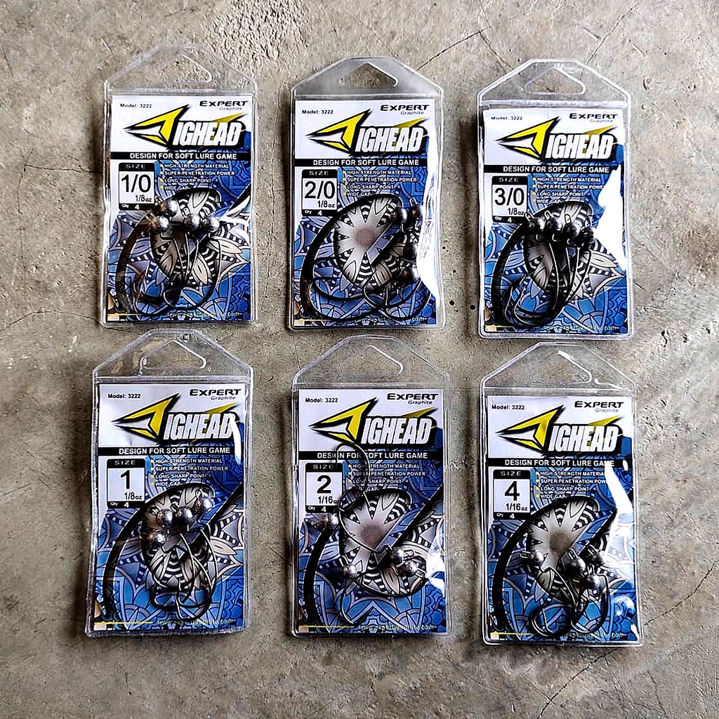 (READY STOK) EXPERT GRAPHITE JIG HEAD WORM HOOK 3222 | Shopee Malaysia