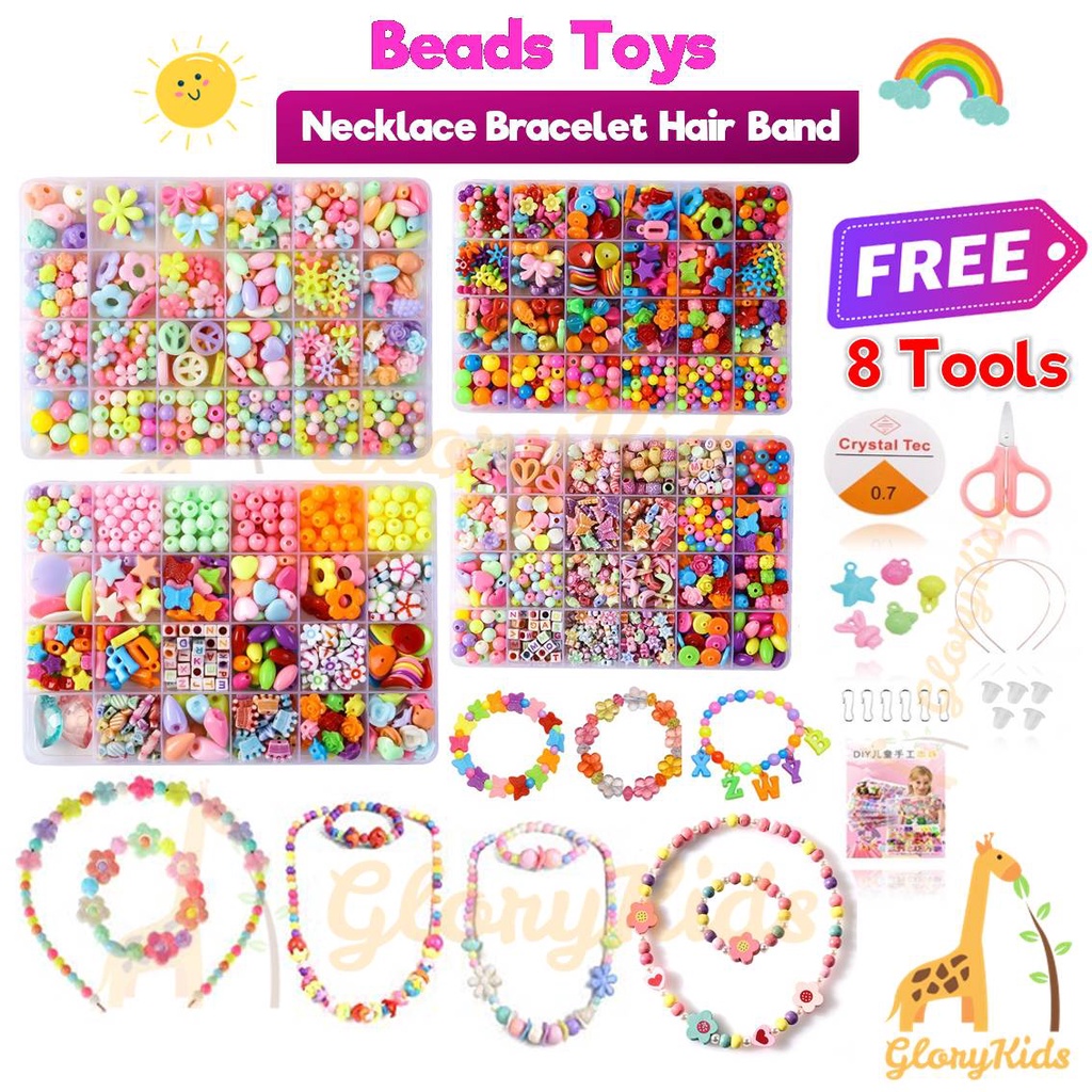 Beads Bracelet DIY Kit | Mainan Budak Perempuan Murah | Girl Bracelet ...