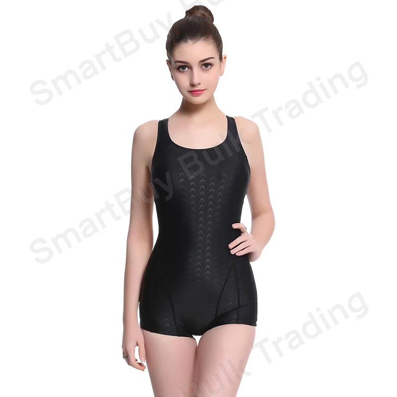 Elegant One Piece Women Shark Skin Swimsuit Bodysuit Bathing Swimming ...