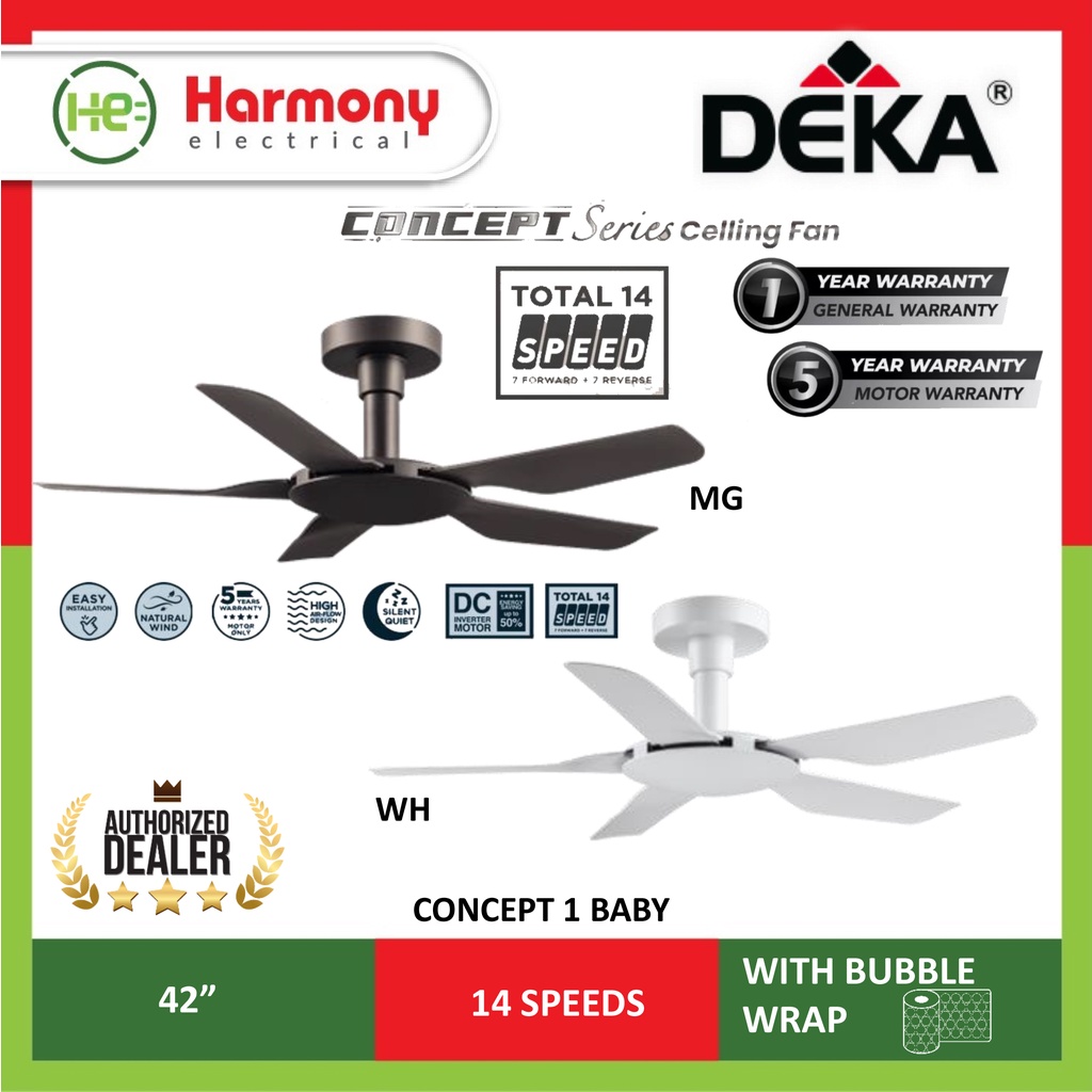 (OFFER) DEKA DC Motor Ceiling Fan With Remote Control CONCEPT 1 (56 ...