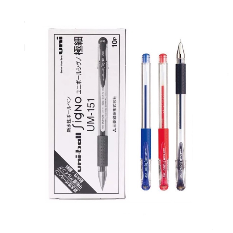 10pcs Uni Ball Signo Gel Ink Ballpoint Pen 0.38mm UM-151-38 | Shopee ...