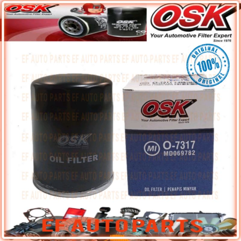 OSK O 7317 OIL FILTER MITSUBISHI PAJERO TRITON STORM CANTER 4M40 KIA ...