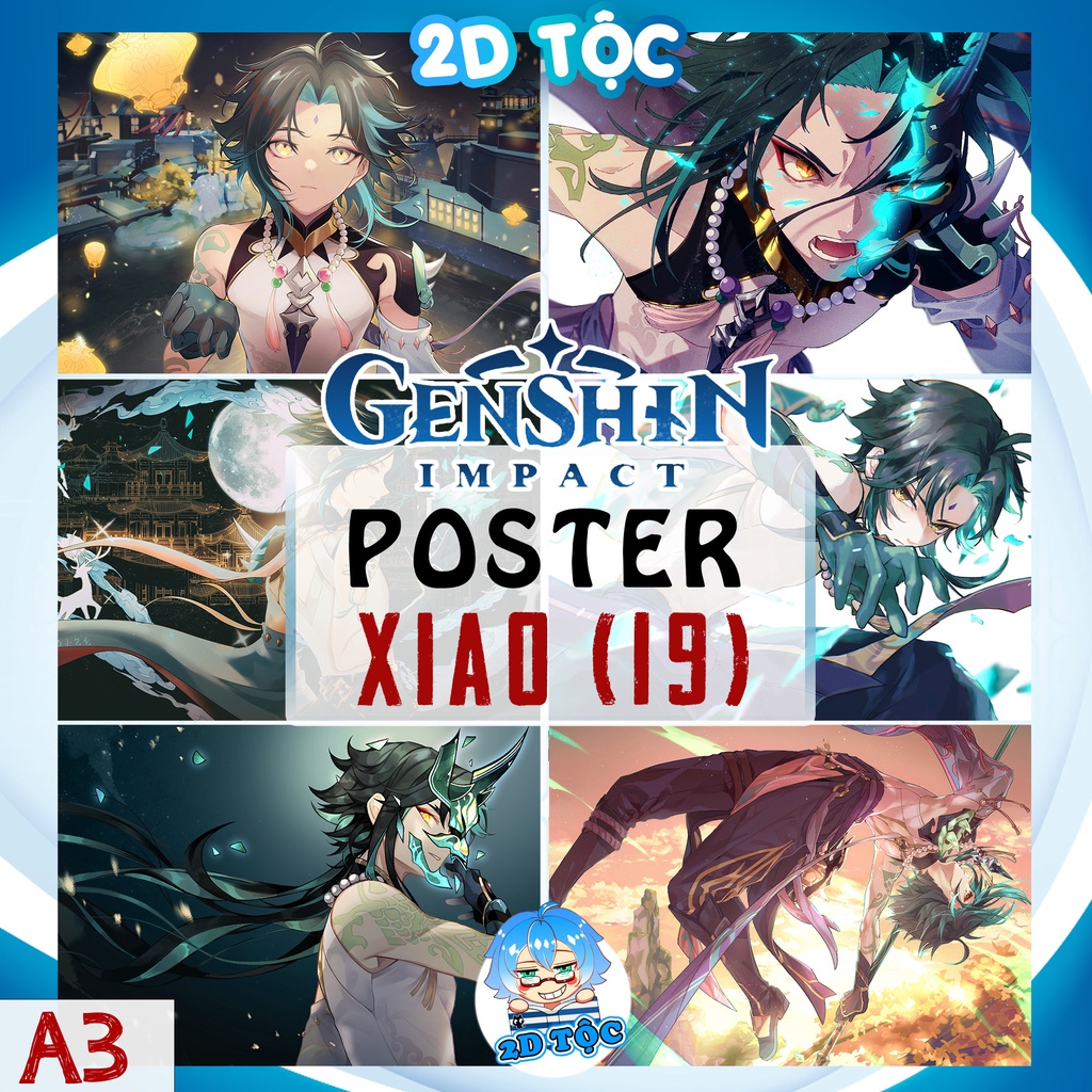 Xiao Standard Quality A3 Poster (19) Genshin Impact – 2D Tribe Shop ...