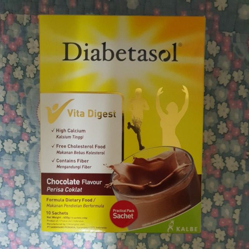 Diabetasol 600g (10 sachets x 60g)(Chocolate Flavour)(Expiry Date:04/2025) | Shopee Malaysia