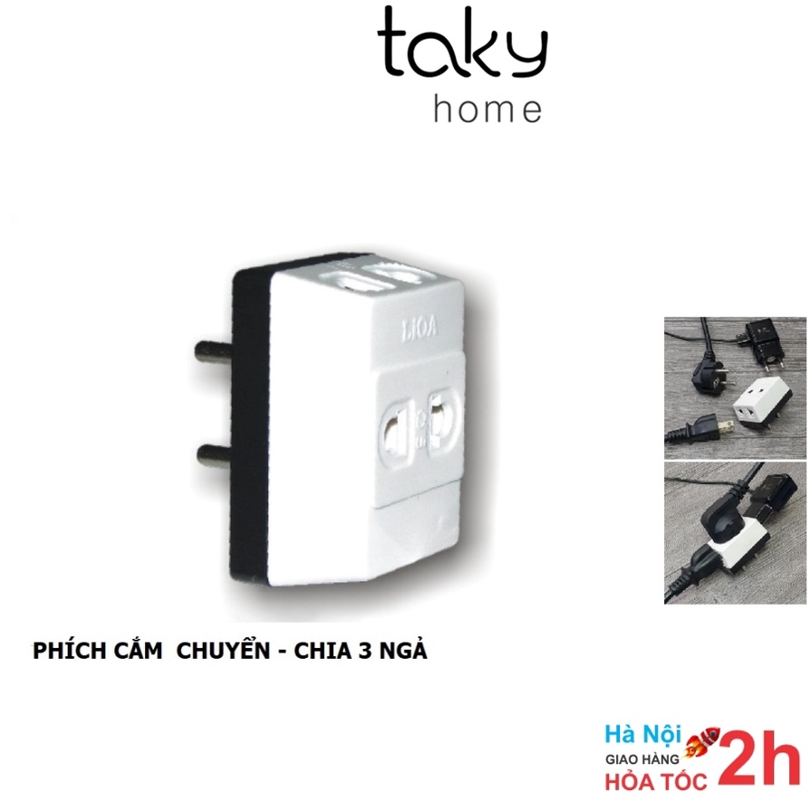 3-way Split Power Socket Plug Splits From 1 Outlet To 3 Outlets ...