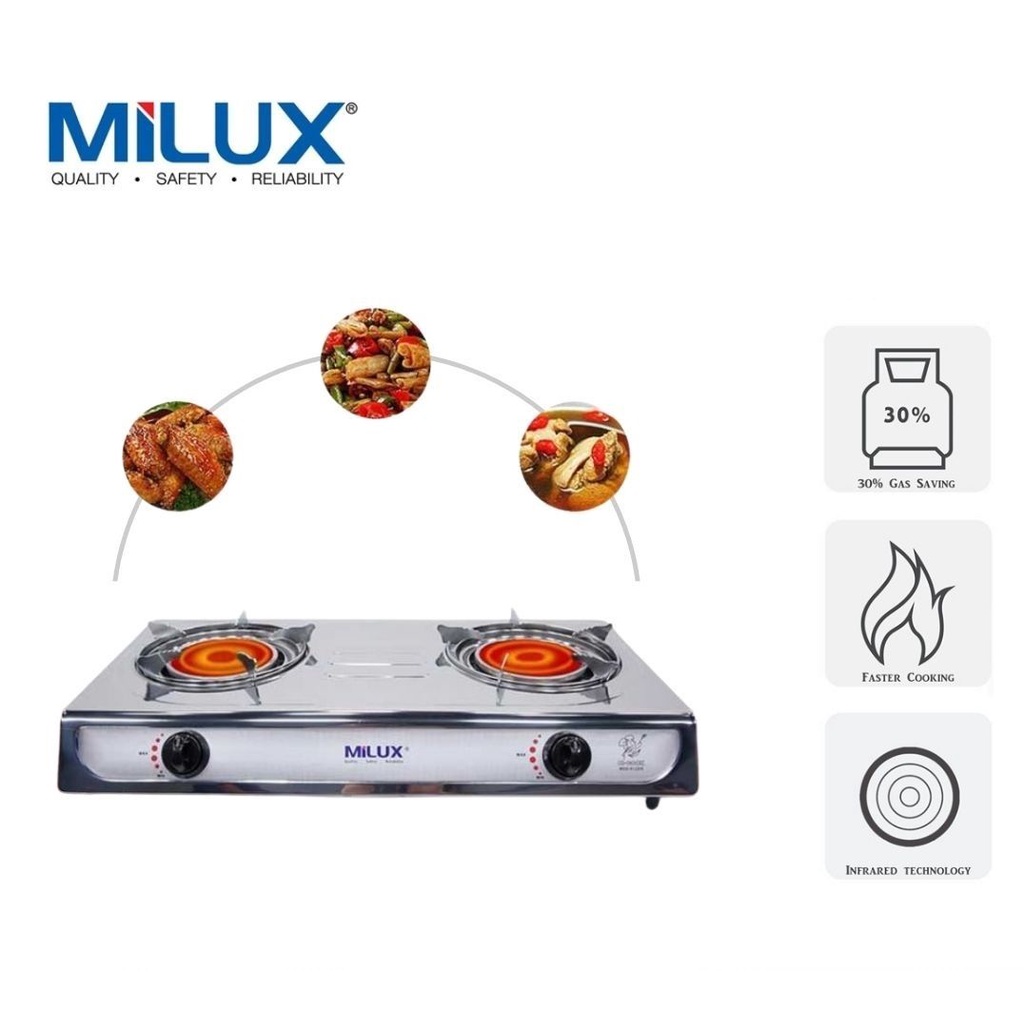 Milux Infra-Red Gas Cooker MSS-8122IR | Shopee Malaysia