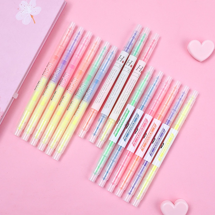 (Clearance) Howoo Double Tips Sweet Colour Highlight Pen Study ...