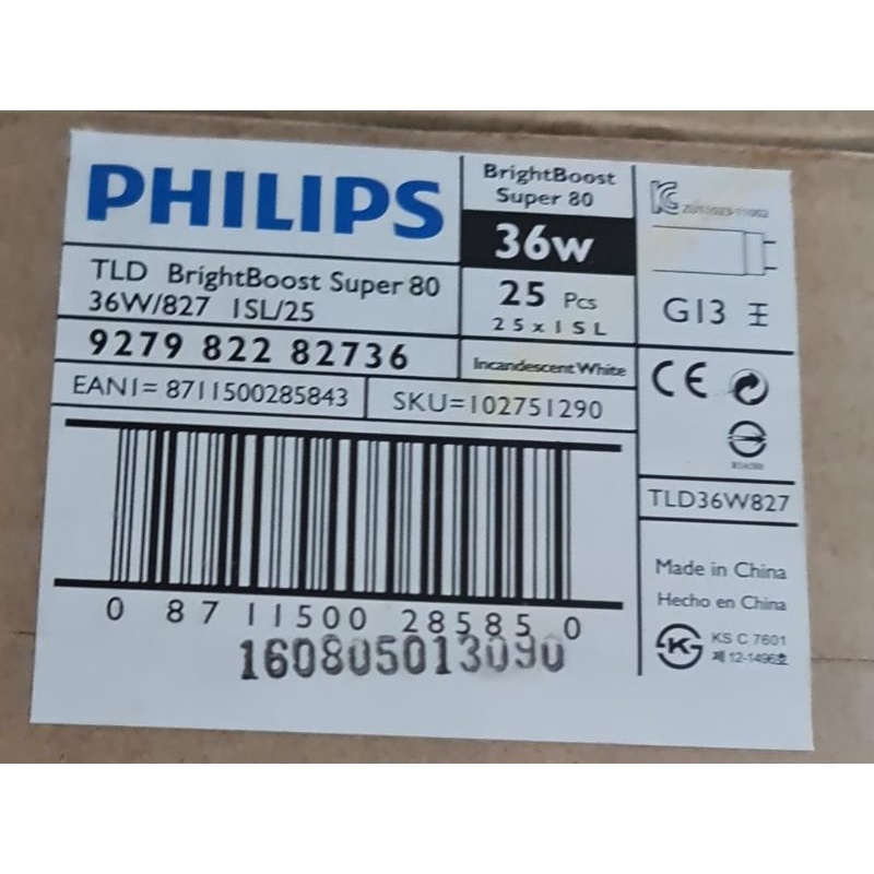 Philips 4ft Fluorescent tube T8 TLD 36W/840 36W/865 Lifemax light tube ...