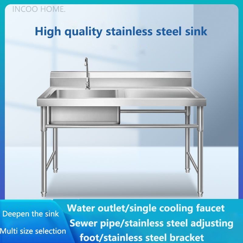 🔥Ready Stock 🔥304 stainless steel sink manual kitchen Sink with faucet ...