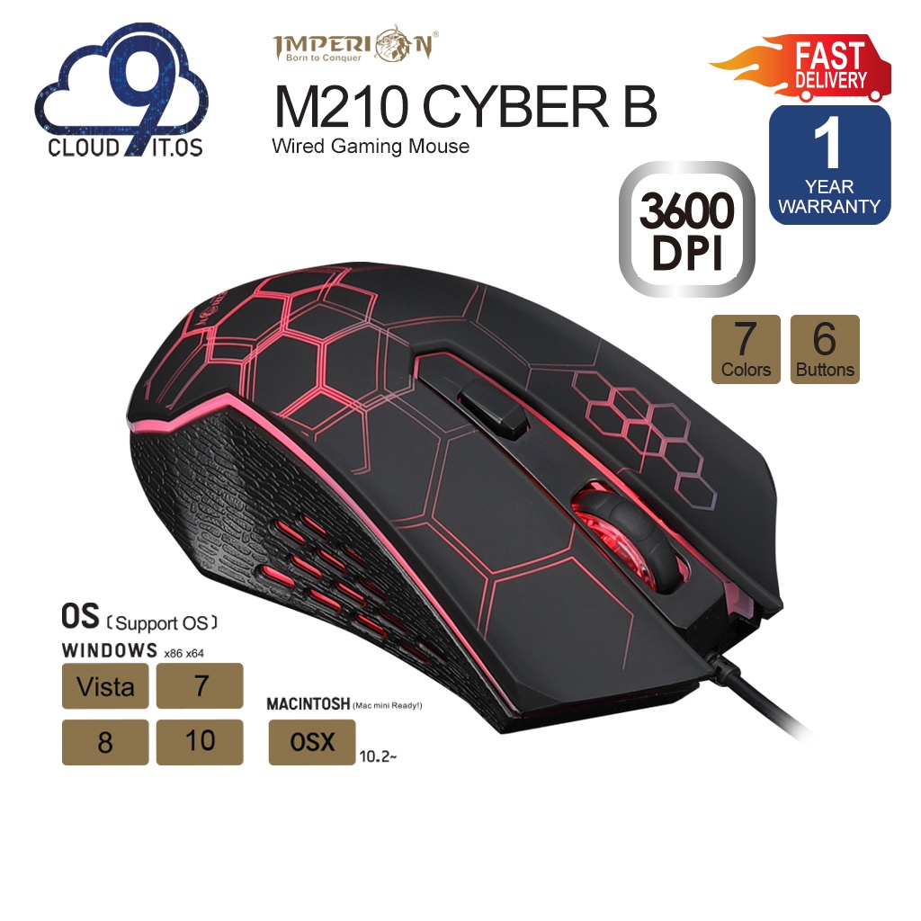 Imperion M210 CyberB Gaming Mouse (3600DPI) | Shopee Malaysia