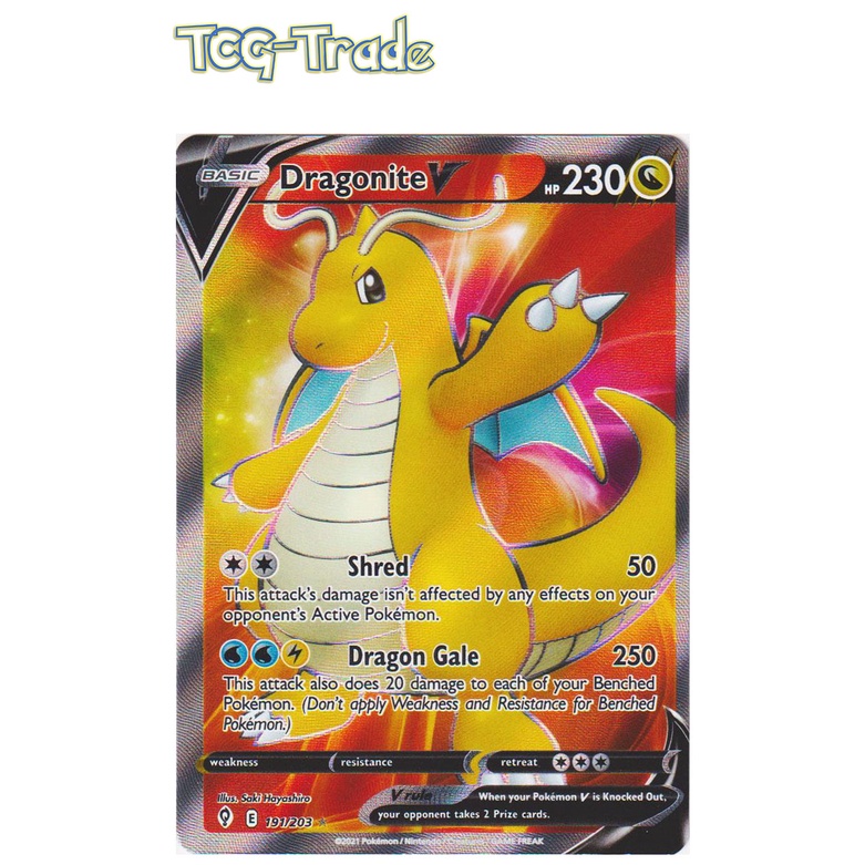 [Pokemon TCG Singles] SS7 Evolving Skies - 191/203 Dragonite V (OC ...