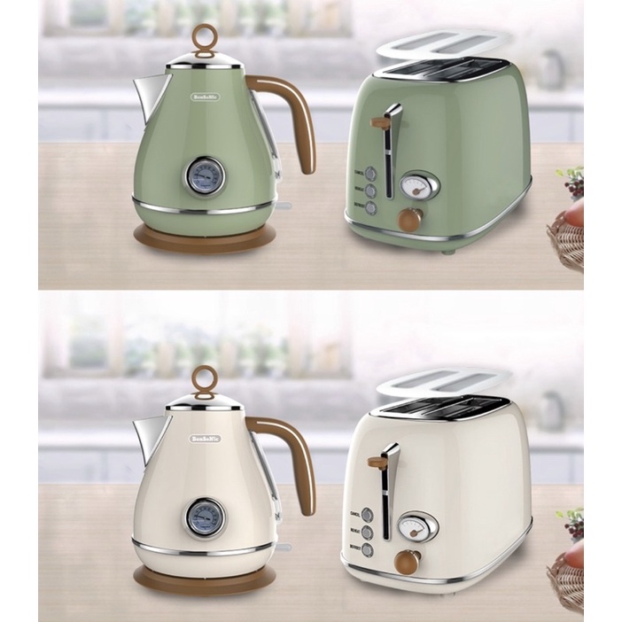 Bensonic Retro Design Electric Kettle and Toaster Set | Shopee Malaysia