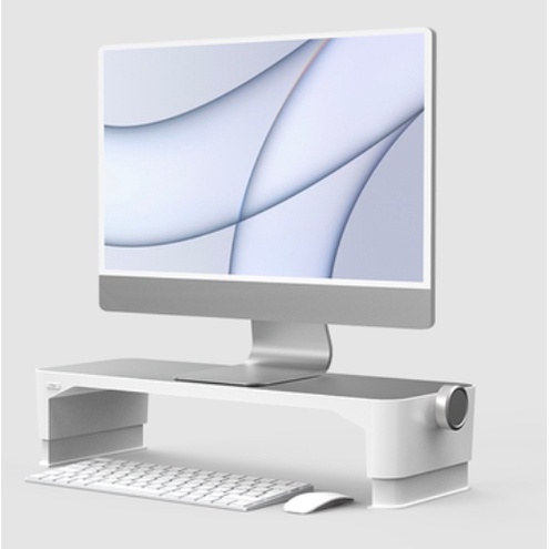 "Raise" the monitor pedestal that can be finely adjusted in height by ...