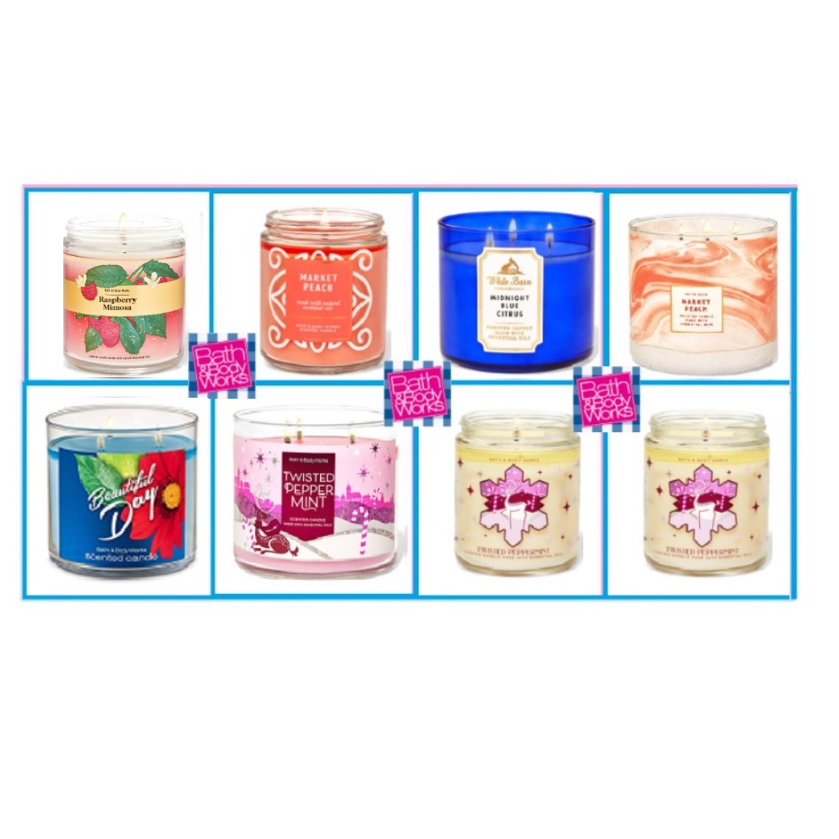 Bath & Body Works Honeysuckle & Peach Spritz Candle / Market Peach ...