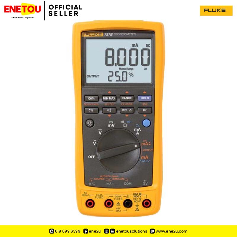 FLUKE 787B PROCESSMETER™, 1000 V IEC 61010 CAT III, 600 V CAT IV ...