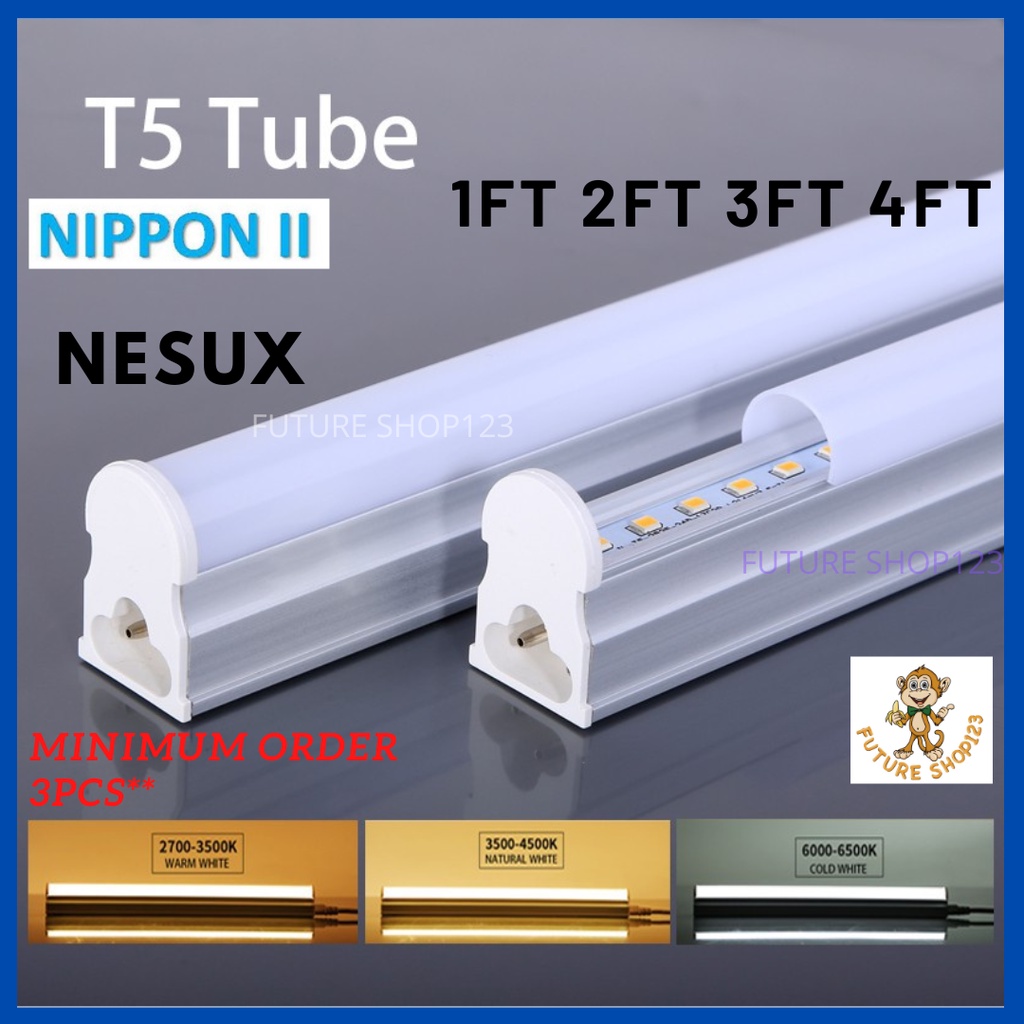Super Bright NIPPONII/NESUX T5 Led Tube Light Complete Set 1FT 2FT 3FT ...