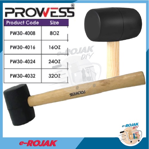Prowess Rubber Mallet Hammer 橡胶槌锤 | Shopee Malaysia